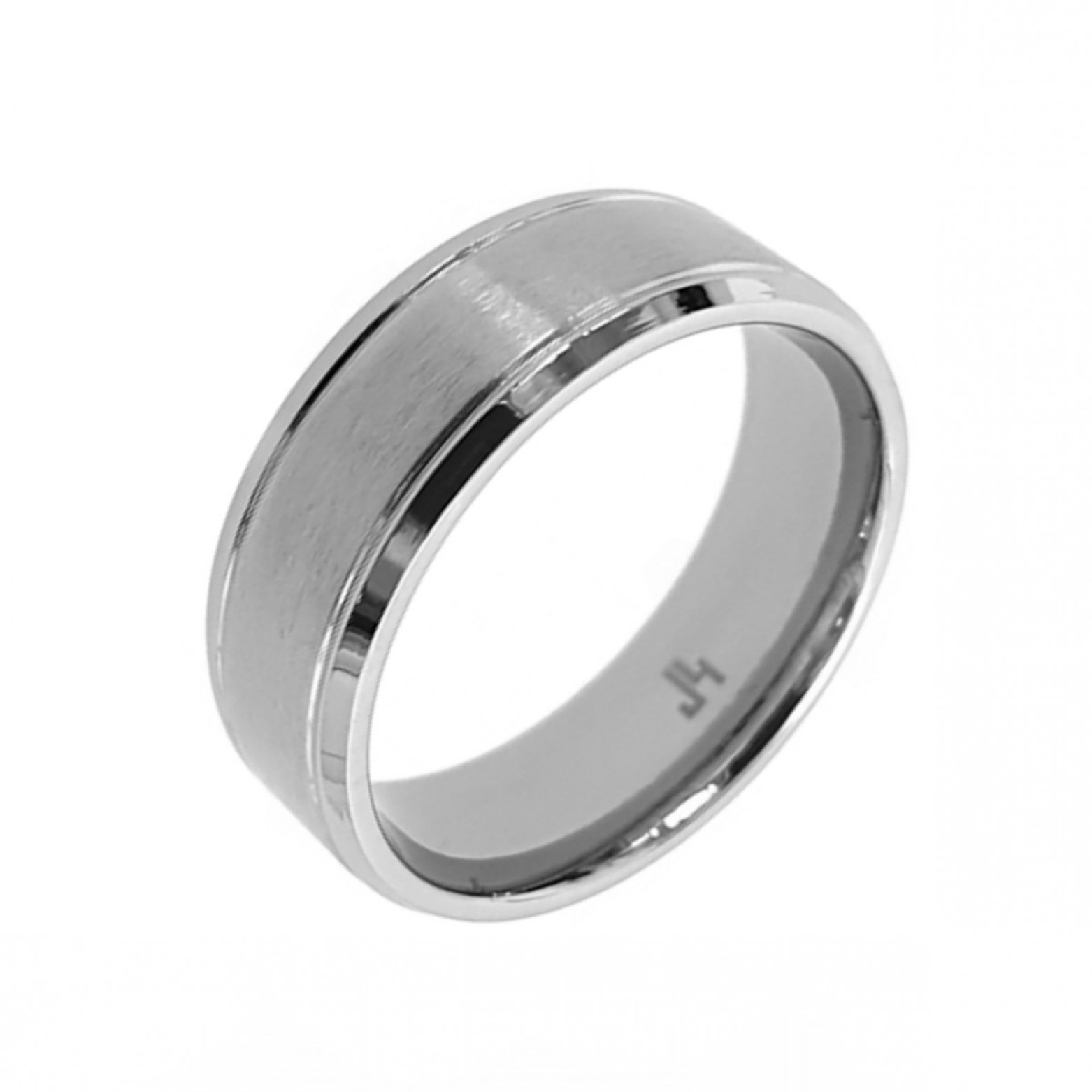 Stainless steel matt and shiny band